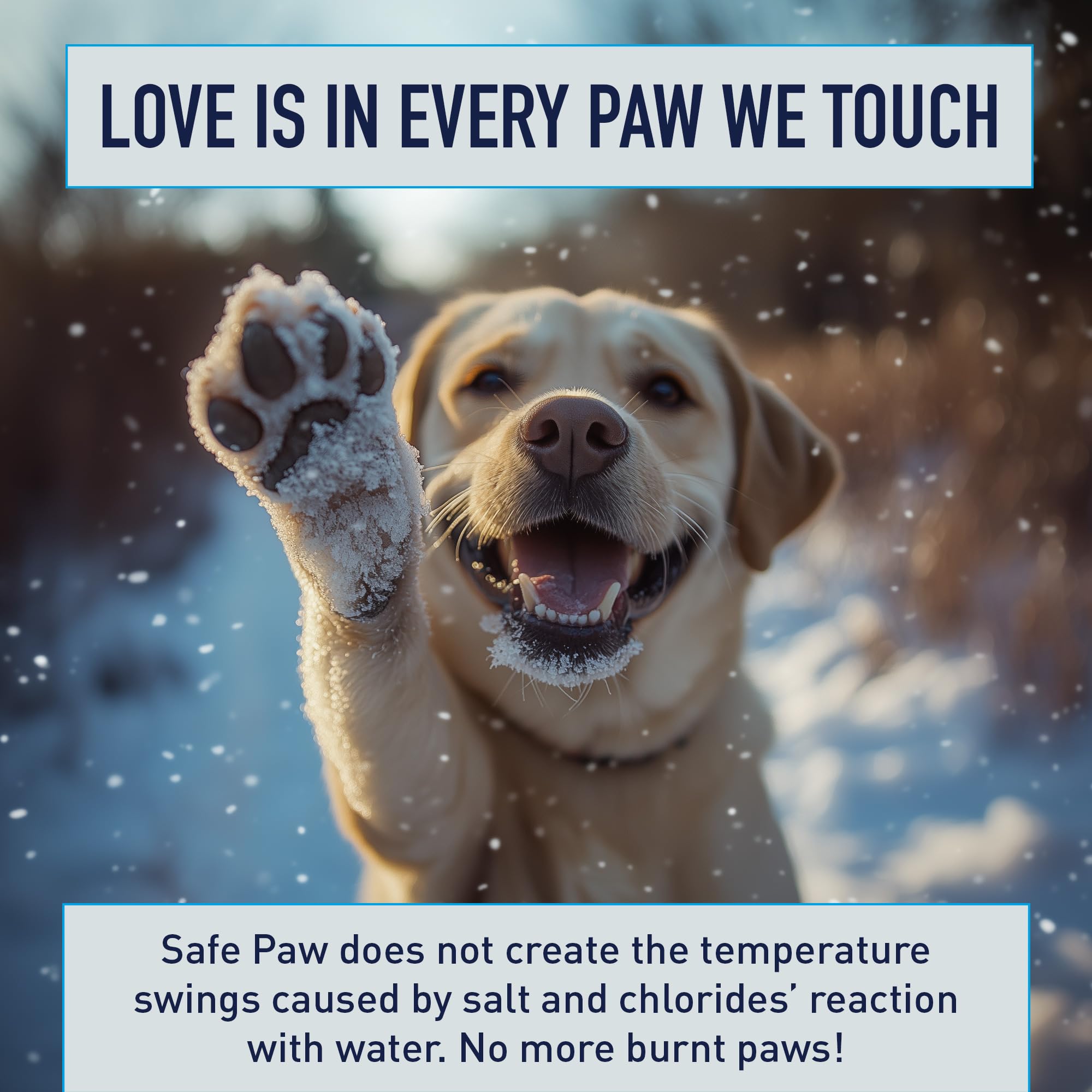 Safe Paw Ice Melt - Pet & Kid Friendly, Salt-Free & Chloride-Free, Safe for Concrete, Driveways & Sidewalks | Long-Lasting & Fast- Snow & Ice Melter for Winter Use - 3X Longer Effect