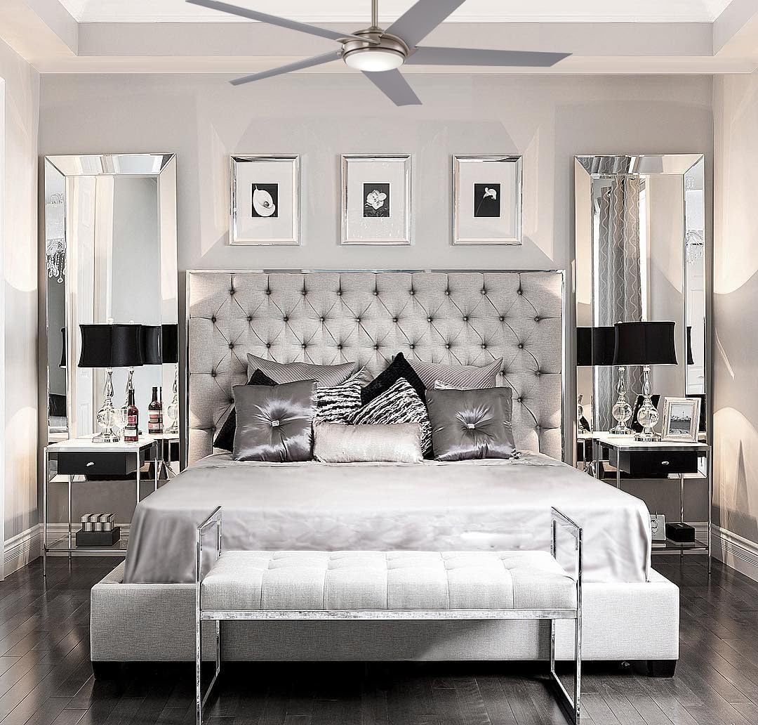 Minka-Aire F617L-BN Raptor 60 Inch LED Ceiling Fan with DC Motor and Integrated 16W LED Light in Brushed Nickel Finish