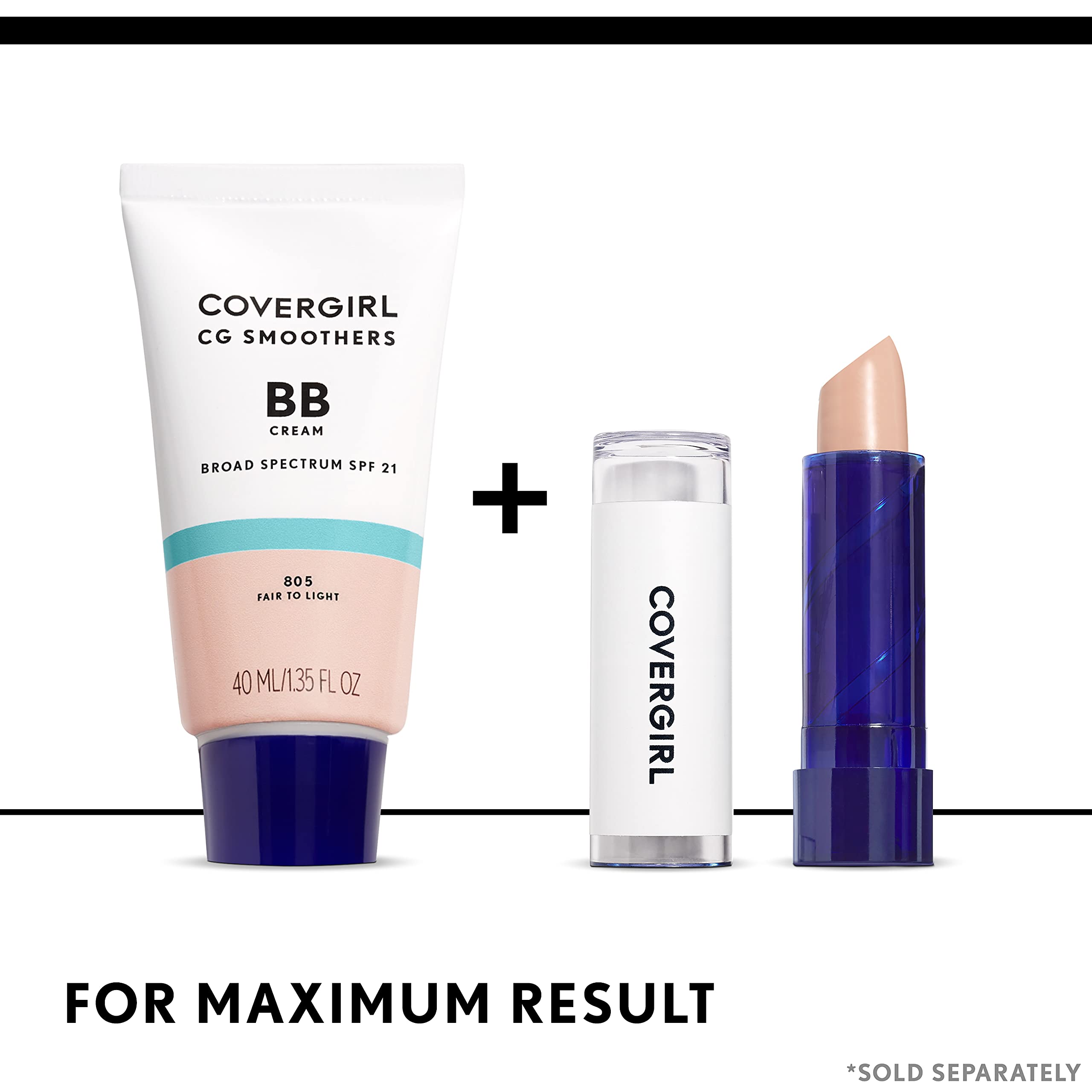 COVERGIRL Smoothers Lightweight BB Cream, Medium to Dark 815, 1.35 oz (Packaging May Vary) Lightweight Hydrating 10-In-1 Skin Enhancer with SPF 21 UV Protection
