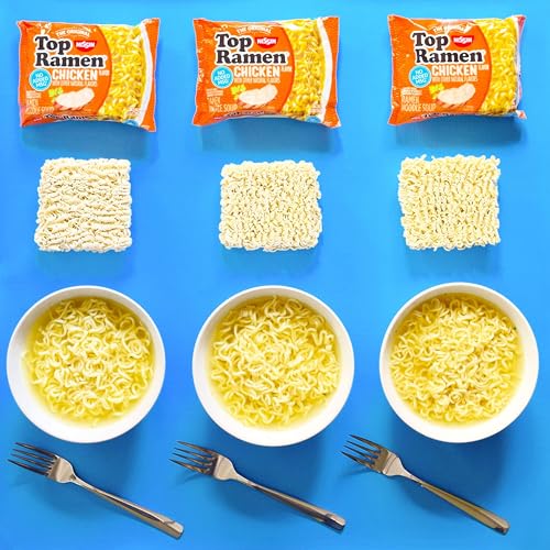 Nissin Top Ramen Noodle Soup, Chicken, 3 Ounce (Pack of 24)