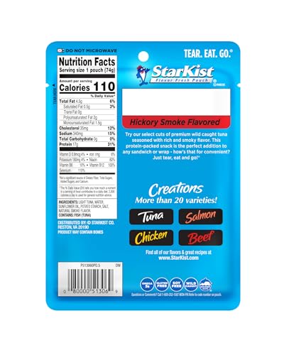 StarKist Tuna Creations, Hickory Smoked, Packaging May Vary, 2.6 Oz, Pack of 24