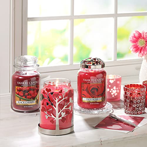 Yankee Candle Black Cherry Scented, Classic 22oz Large Jar Single Wick Candle, Over 110 Hours of Burn Time, Ideal for Home Décor and Gifting