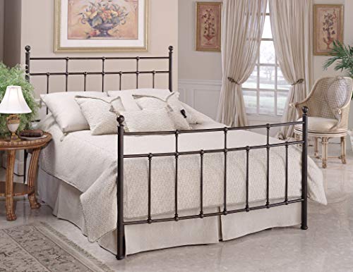 Hillsdale Furniture Providence Bed Set with with Rails, King, Antique Bronze