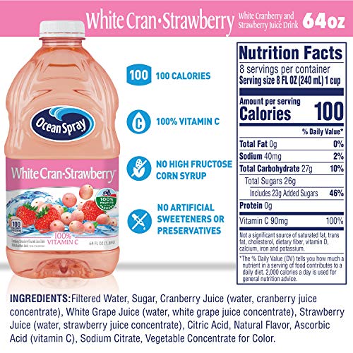 Ocean Spray® White Cran-Strawberry Juice Drink, 64 Fl Oz Bottle (Pack of 1)