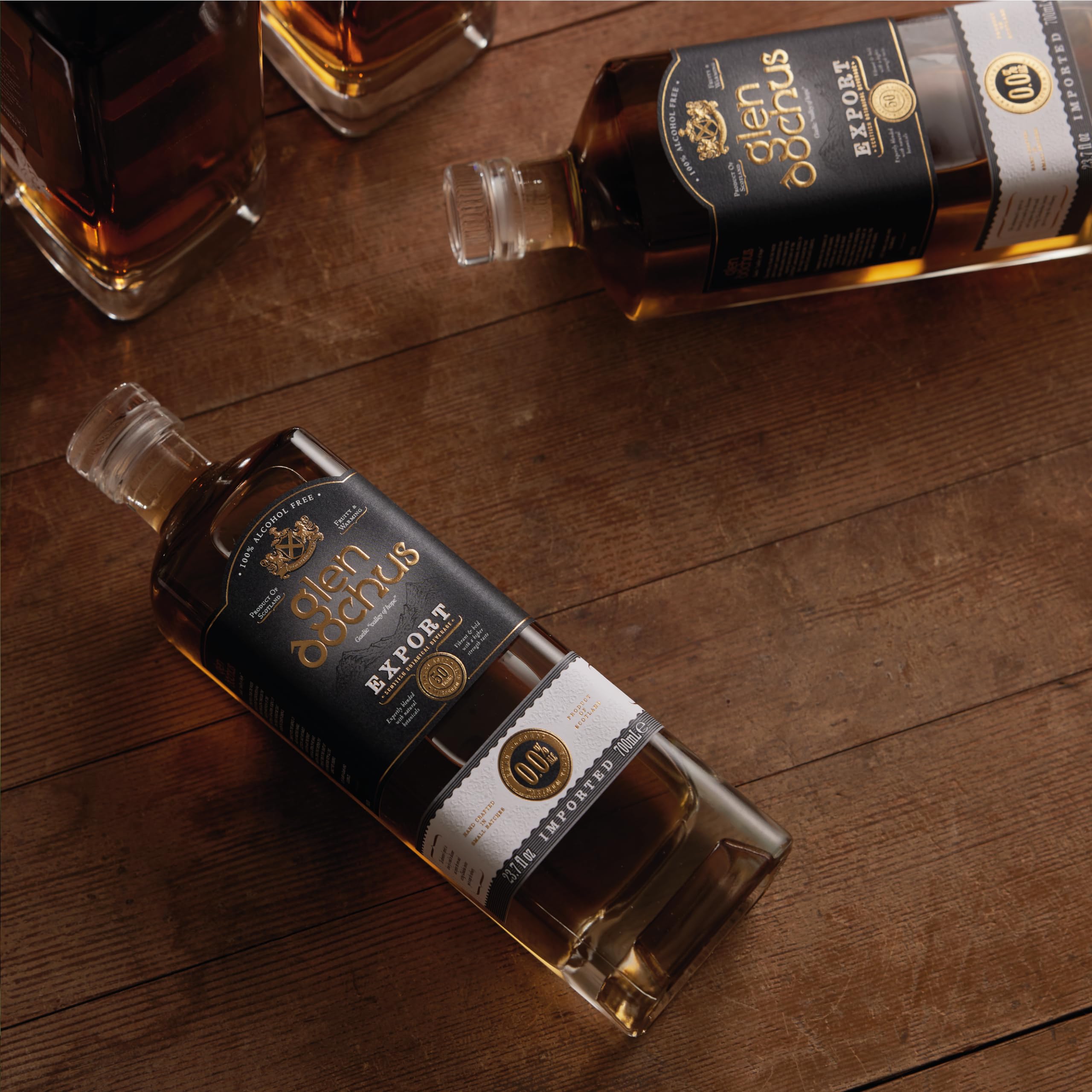 Glen Dochus Export Blend Non Alcoholic Whiskey, Award Winning Aromatic and Warming Scottish Non Alcoholic Spirits - Halal, Low Sugar, Vegan and Gluten Free, Part of the Spirits of Virtue Range (700ml)