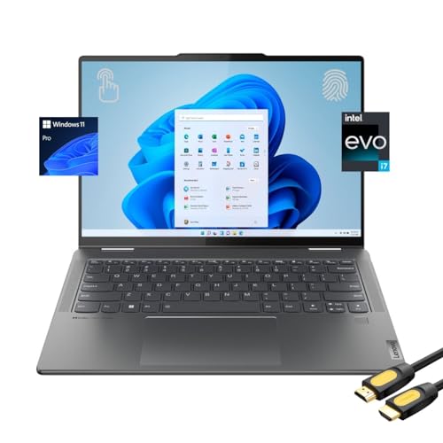 Lenovo Yoga 7i 2-in-1 Touch Laptop, 14.0" 2.2K IPS Display, Intel Core i7-1355U, Intel Iris Xe, 16GB LPDDR5, 512GB NVMe, Backlit KB, FP Reader, Thunderbolt 4, Wi-Fi 6, Bluetooth, SPS HDMI, Win 11 Pro