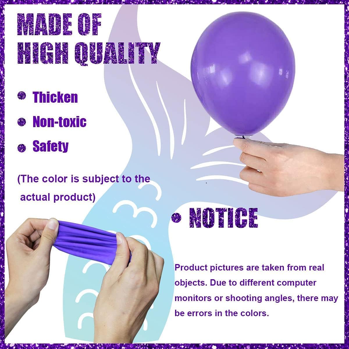 Beauty Fish Birthday Decoration, Balloon Tail Shell Foil Latex Balloons Set, Ocean Themed Beauty Fish for Girls 4th Birthday(21Pcs)