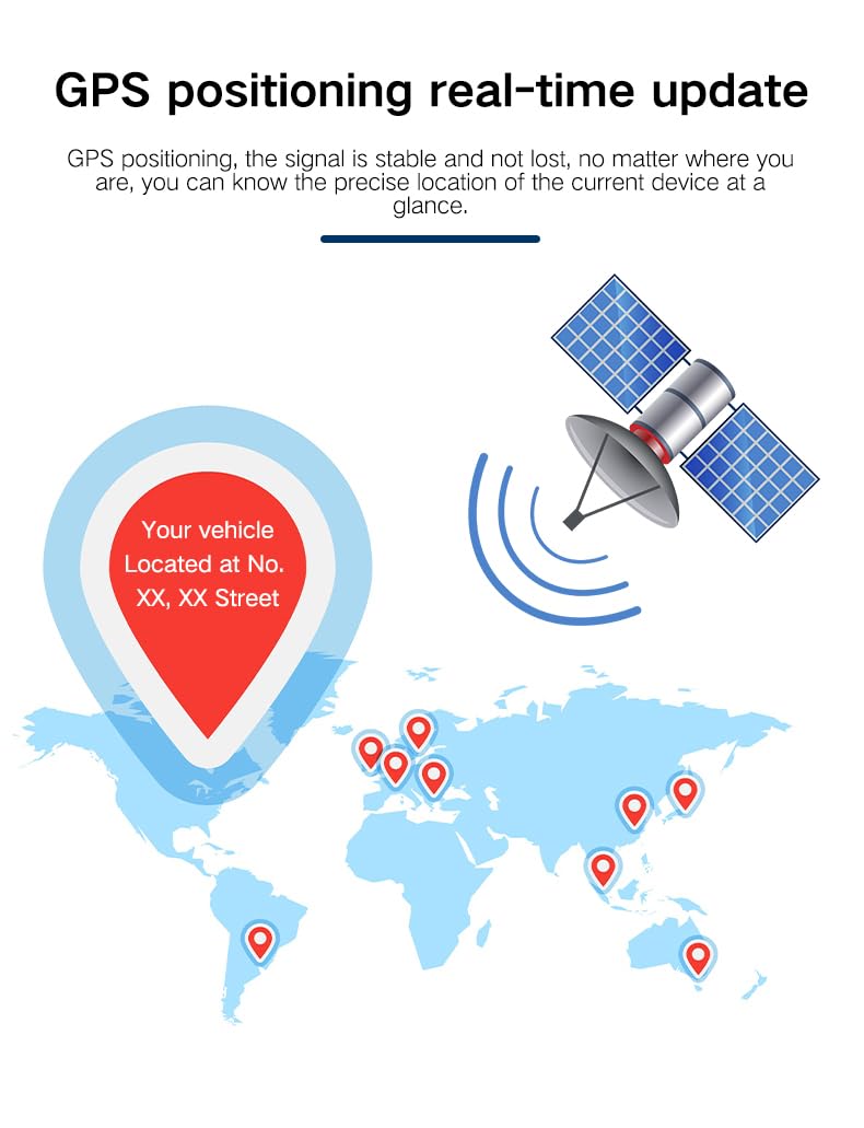 GPS Strong Magnetic Car Vehicle Tracking Anti-Lost Tracker, Multi-Function GPS Mini Locator, Monitoring, Automatic Recording/Voice Activated Callback with App, for Vehicles