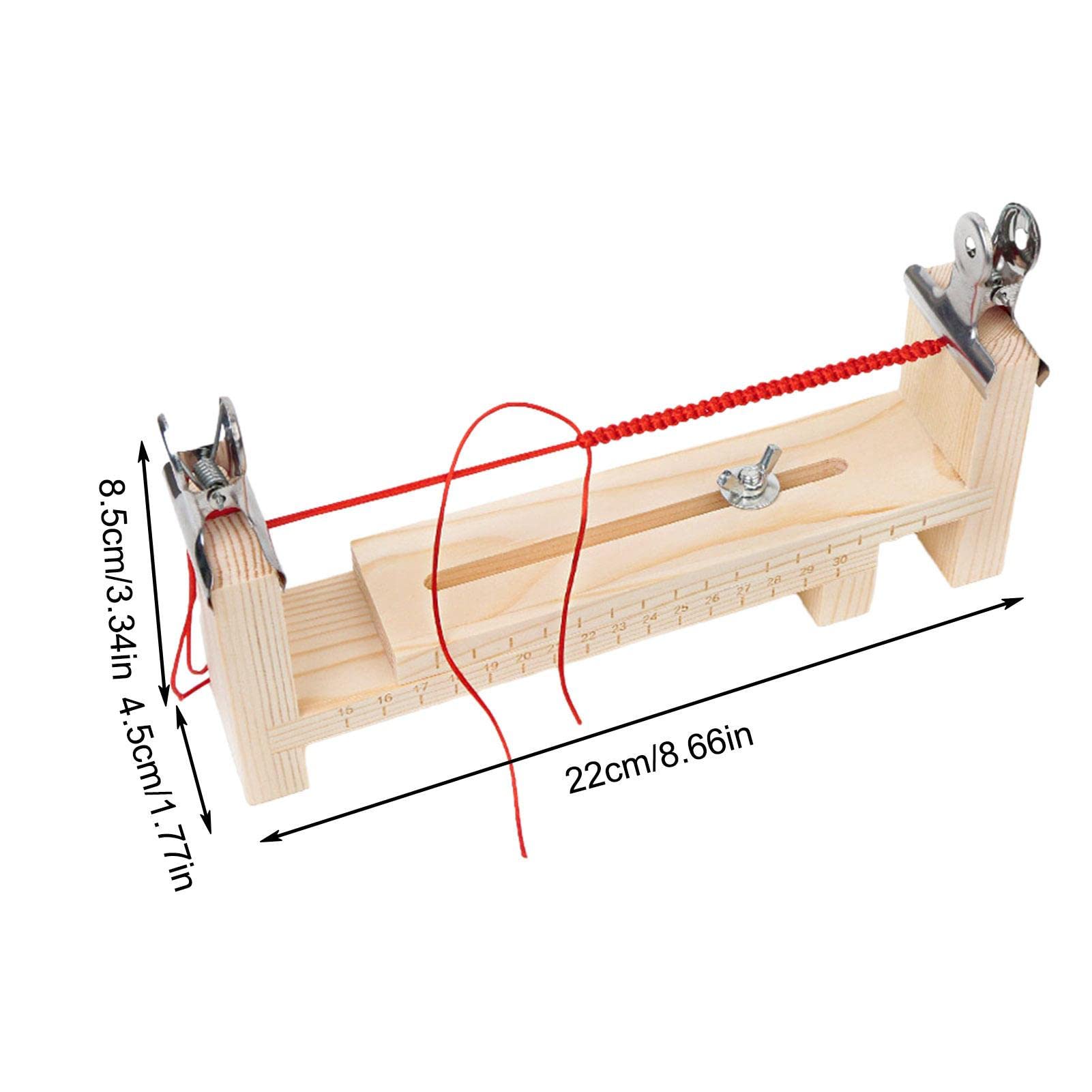 Joyivike Paracord Jig Bracelet Maker, Wooden Jig Bracelet Maker, U Shape Clear Scale Bracelet Maker with 2 Clamp, Wristband Maker, DIY Hand Knitting Bracelet Making Jig Bracelet Braiding Tool