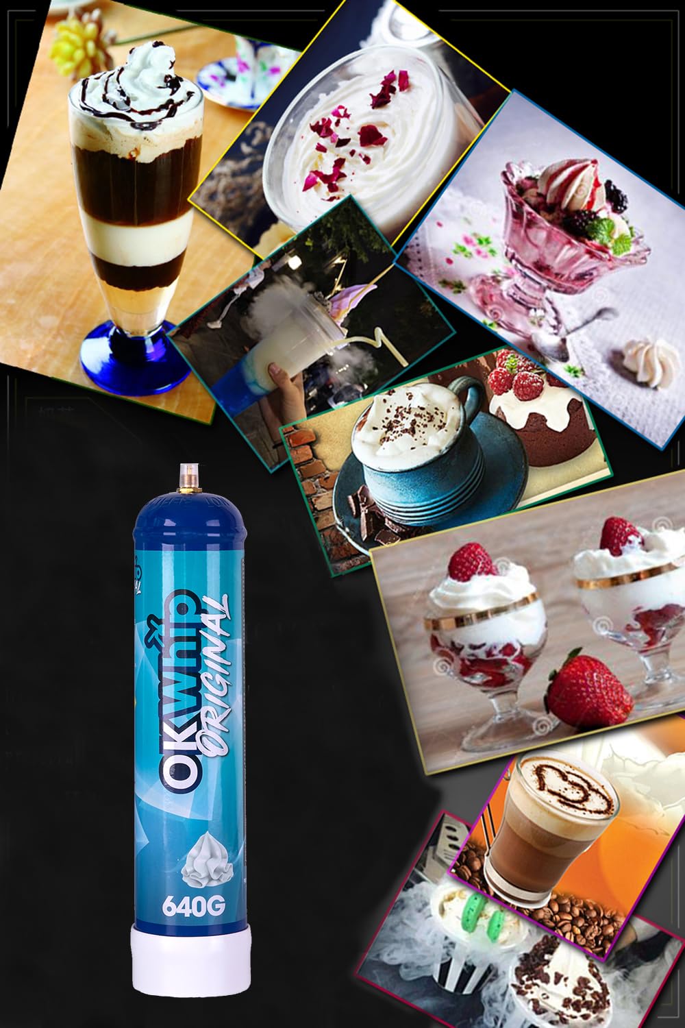 OkWhip 640g Whipped Cream Dispenser 0.95L Tanks(3 Count)