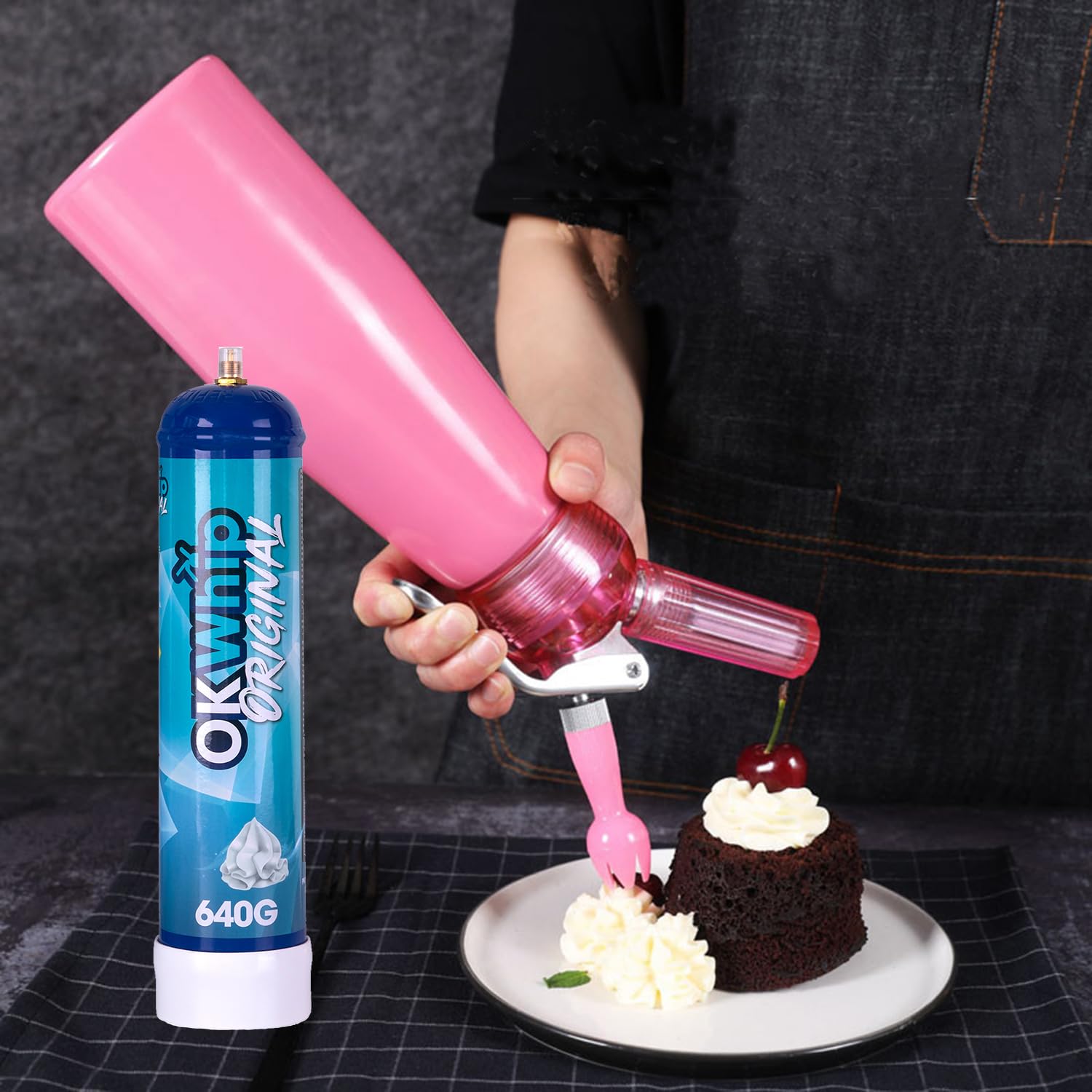 OkWhip 640g Whipped Cream Dispenser 0.95L Tanks(3 Count)
