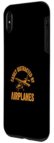 iPhone XS Max Airplane Pilot Easily Distracted By Airplanes Aviation Case