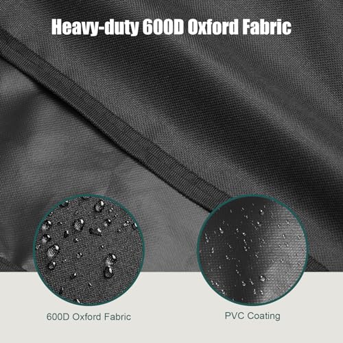 Window Air Conditioner Cover Outdoor, TRELC 600D Heavy Duty Waterproof Defender Winter AC Window Units Cover with Adjustable Straps, Bottom Covered (21.26" x 15.74" x 14.56")