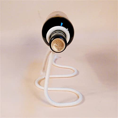 RENSLAT Creative Suspended Rope Wine Rack Serpentine Snake Bracket Bottle Holder Bar Cabinet Display (Color : Black, Size : Fits All)