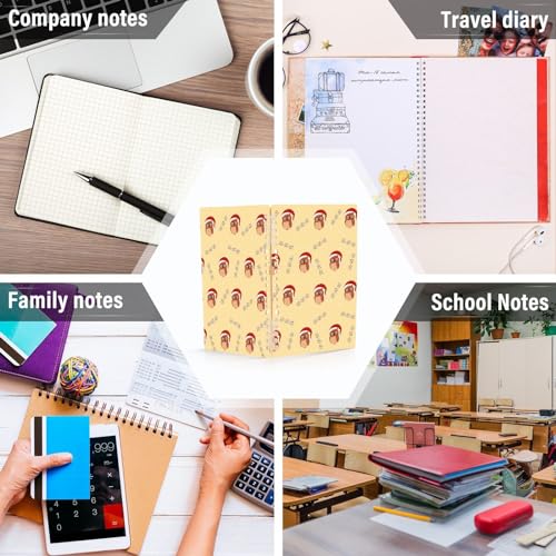SPRIPORT Cute Owl Christmas Hat Spiral Journal Notebook for Women Men A5 Memo Notepad Sketchbook with Durable Hardcover & 60 Pages School Stuff for Study Notes Work School Journaling Boys Grils