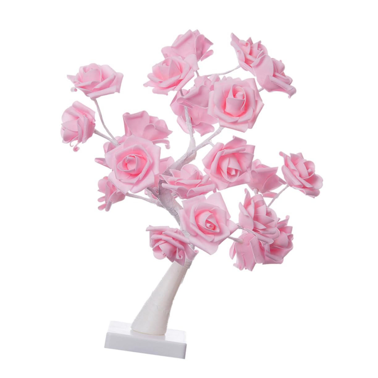 DOITOOL Rose Tree Lamp Led Night Light Decorative Home Lighting Warm White Table Lamp Battery Cozy Atmosphere