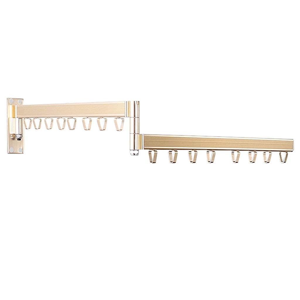 SOVORM Folding Dryer Wall Mounted Clothes Airer Aluminum Extendible Drying Rack Rotatable Towel Pole Holes Shelf Indoor Bathroom Balcony Outdoor (Color : E) The New