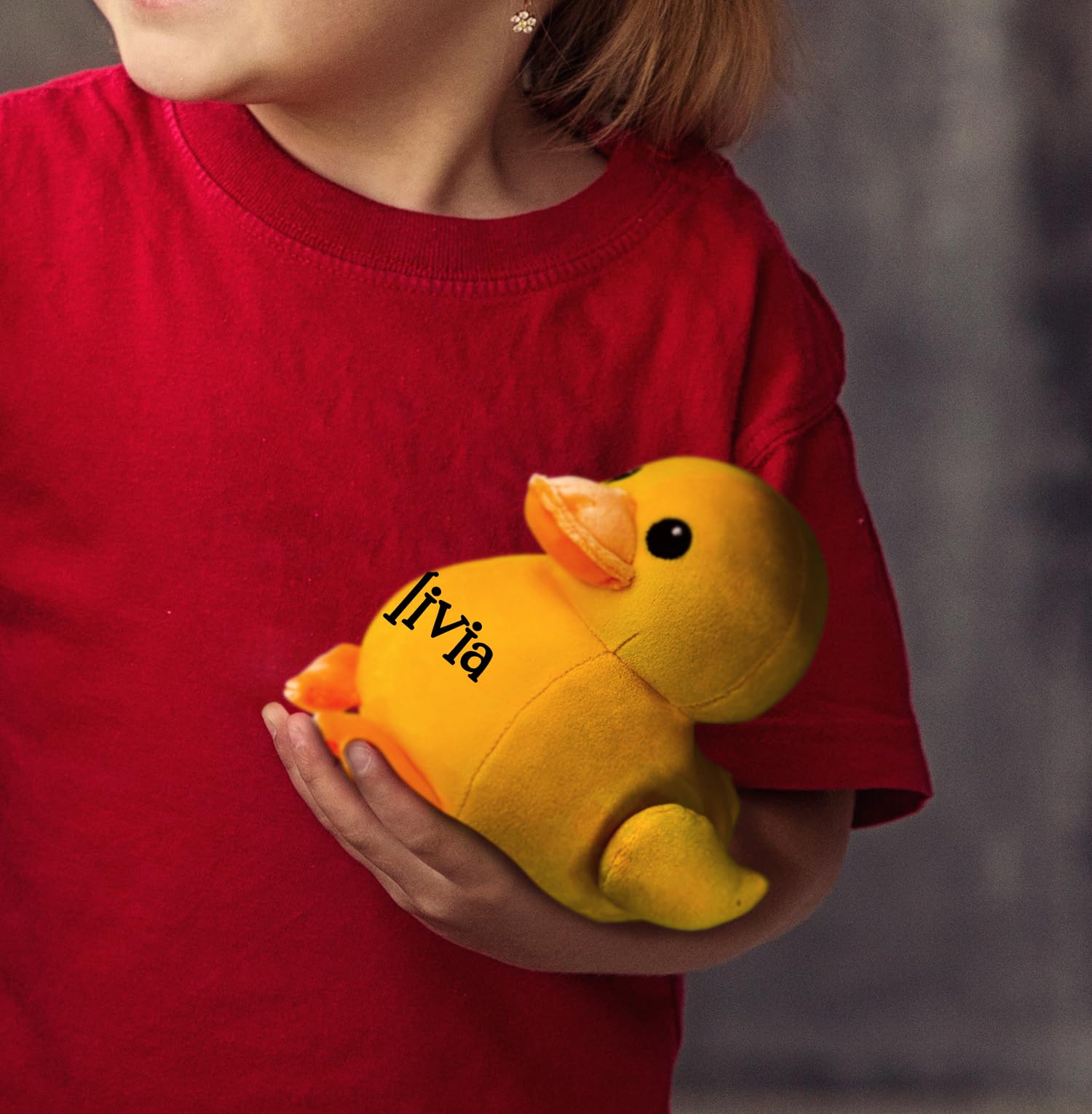 Fiesta Toy Yellow Duck Stuffed Animal - Pocket Huggables Duck Mini Yellow Plush Keepsake Gift with Custom Name