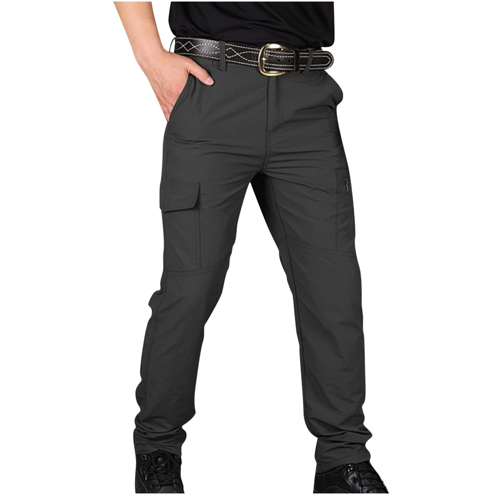 recent orders placed by me on amazon Mens Casual Pants Classic Fit Stretch Elastic Multi Pockets Cargo Pants Loose Straight Sweatpants Tactical Pants men clothing Black 2X
