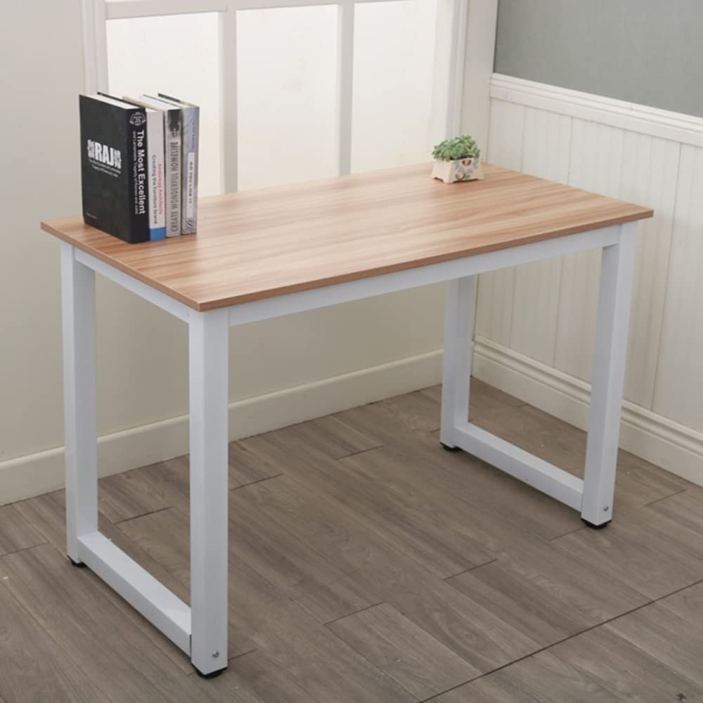 VitmiT Computer Gaming Desk 43.3" Home Office Desk Oak Computer Table for Computer Table Office Workstation Study Table Writing Desk Gaming Desk