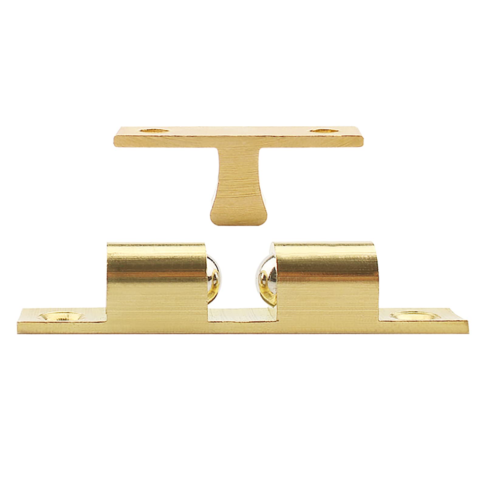 push the latch.door catch,Drawer Cabinet Catch 2 Pack Closet Ball Tension Latch Golden Copper Closet Door Ball Catch Double Ball Roller Catchs with Screws for Kitchen Cabinet, Cupboard, Wardrobe Door,