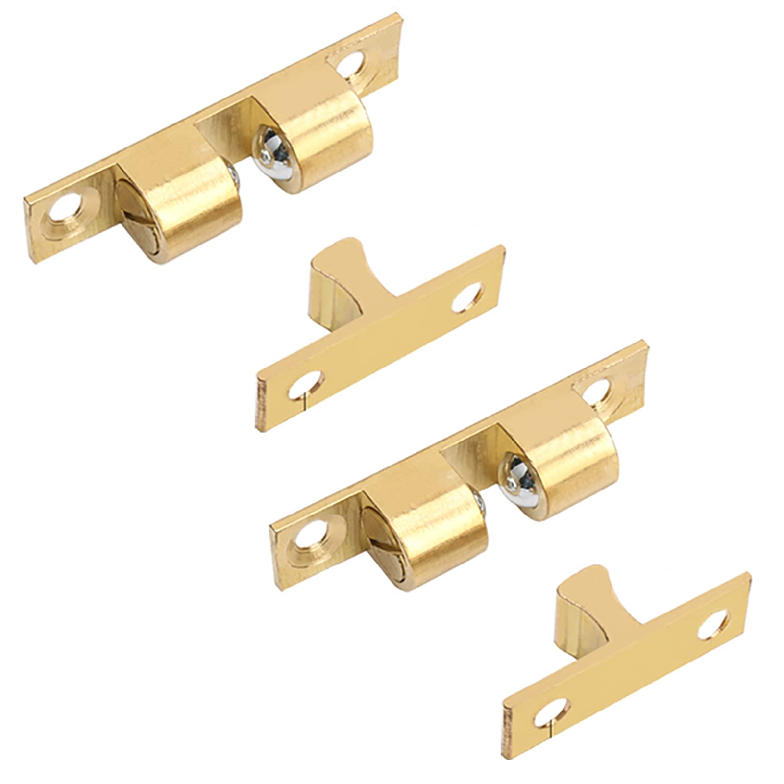 push the latch.door catch,Drawer Cabinet Catch 2 Pack Closet Ball Tension Latch Golden Copper Closet Door Ball Catch Double Ball Roller Catchs with Screws for Kitchen Cabinet, Cupboard, Wardrobe Door,