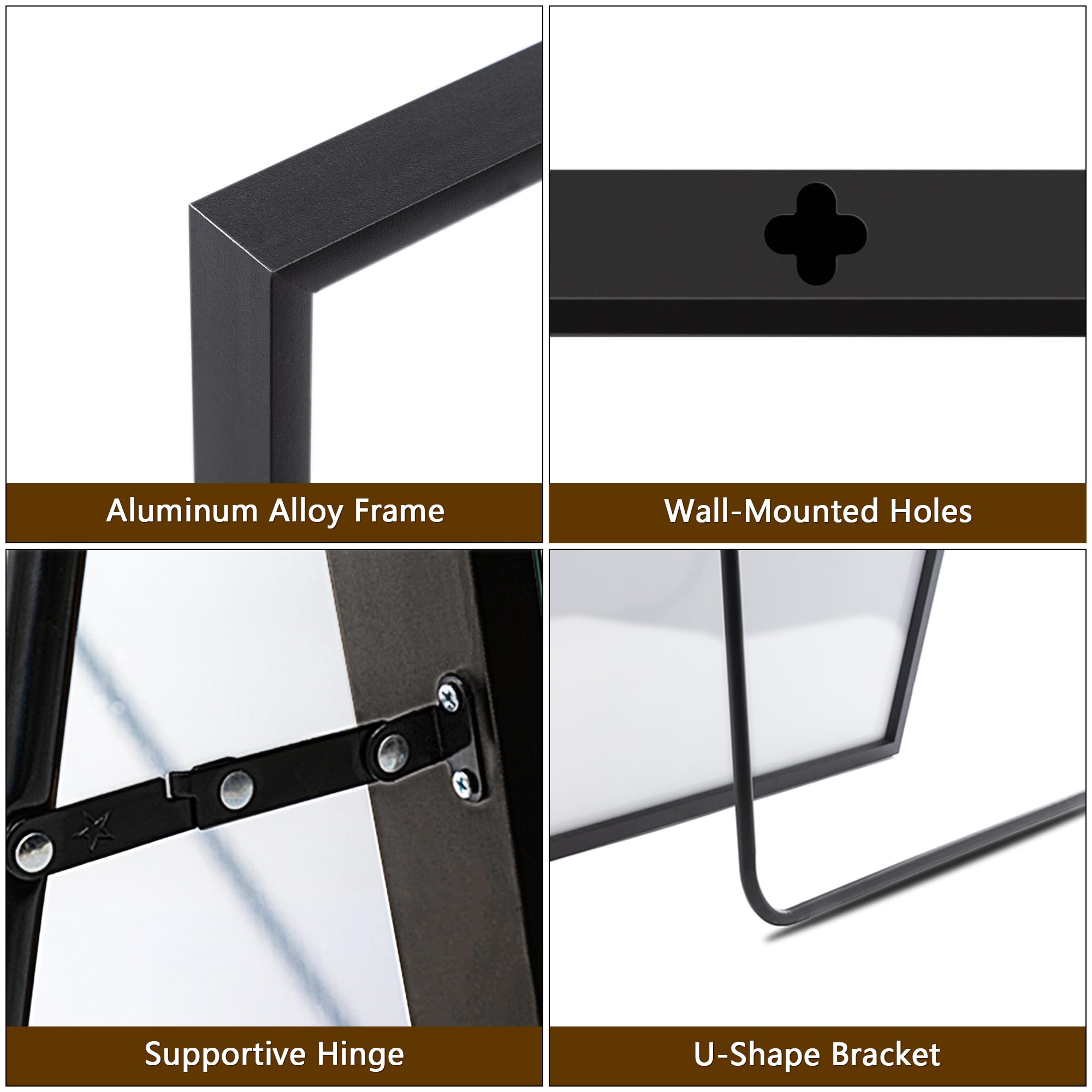 Dolonm 71x28 Inch Full Length Mirror, Modern Design Standing Floor Mirror, Full Body Mirror for Living Room, Bedroom, Bathroom, Cloakroom, Hallway, Black(Aluminum Alloy Frame)