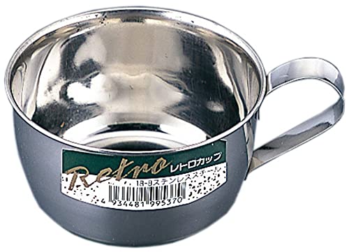 JapanBargain 3222, Stainless Steel Camping Mug Coffee Mug with Handle RV Mug Travel Mug Non Breakable Mug for Kid 8 oz, Made in Japan, Set of 2