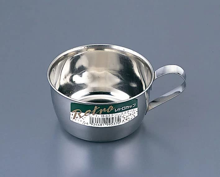 JapanBargain 3222, Stainless Steel Camping Mug Coffee Mug with Handle RV Mug Travel Mug Non Breakable Mug for Kid 8 oz, Made in Japan, Set of 2