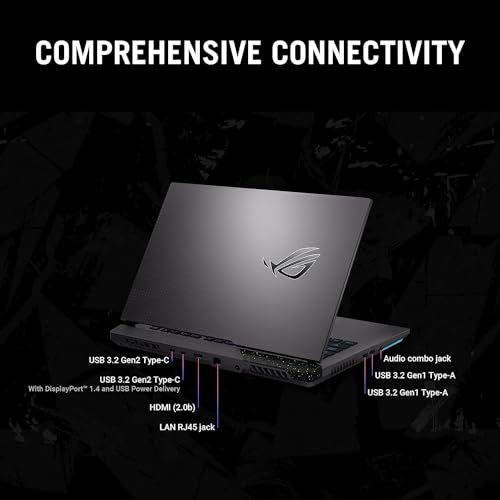 ASUS ROG Strix G15 Gaming Laptop - 15.6" WQHD 165Hz Display, AMD Ryzen 7 6800H up to 4.7GHz, NVIDIA GeForce RTX 3060, 32GB DDR5 RAM, 1TB SSD, Wi-Fi 6E, Backlit Keyboard, Windows 11 Home