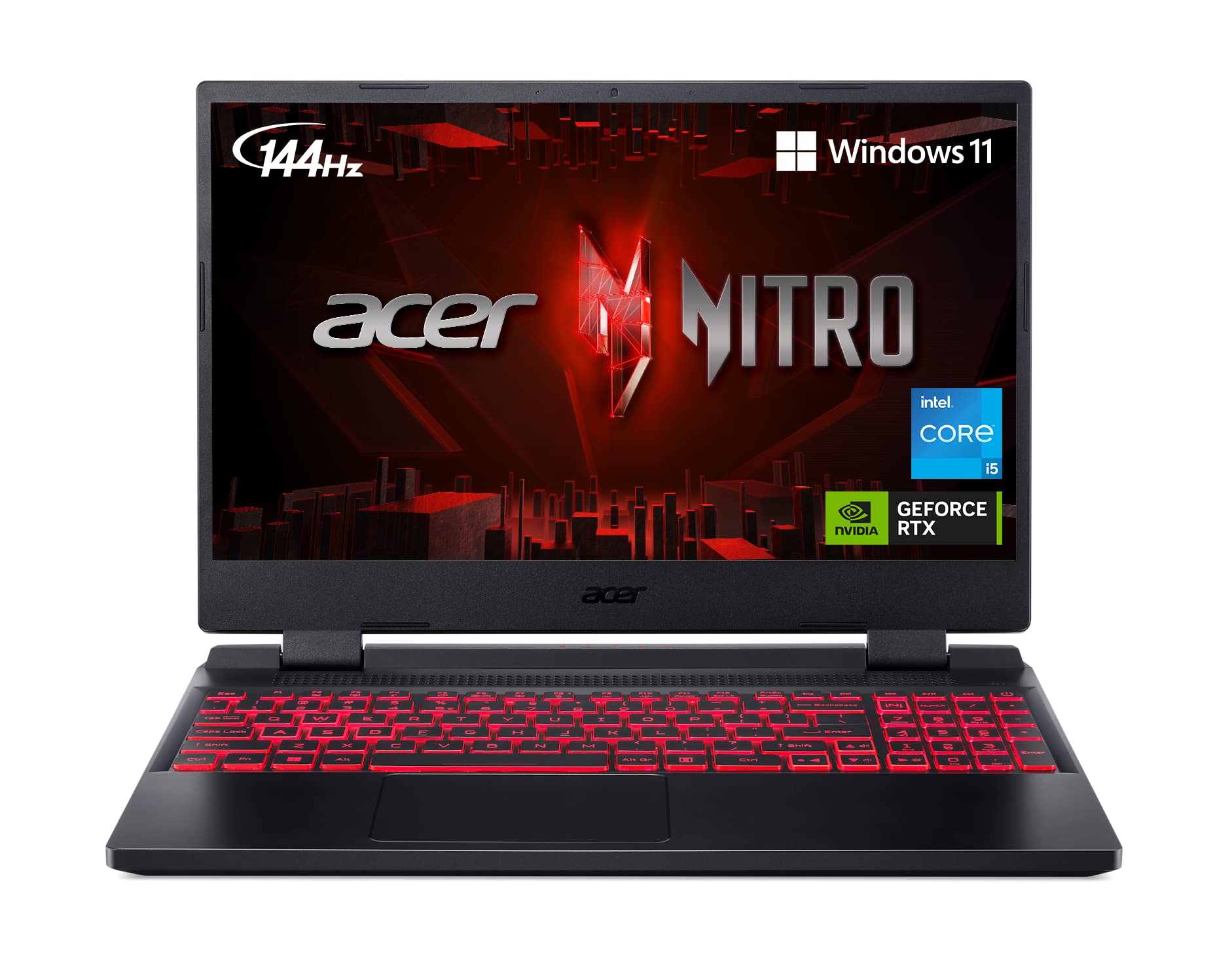 acer Nitro 5 15.6" FHD 144Hz Laptop | Intel Core i5-12500H | 32GB RAM | 1024GB SSD | NVIDIA GeForce RTX 3050 | Backlit Keyboard | Windows 11 Home | Bundle with 64GB USB Flash Drive