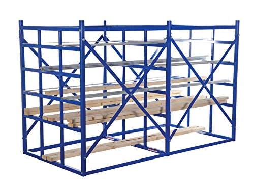 Vestil LBPH-EXT Long Bar Pigeon Hole Rack Extension Bay Kit, Steel, 48-1/2" Width, 60" Height, 46-7/16" Depth