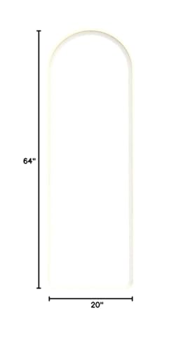 SDHYL Arched Full Length Mirror with Lights, 64"x20" LED Mirror Full Length with Stand, Full Body Mirror with Touch Button and Plug, Dimmable Brightness Dressing Mirror for Living Room, Gold