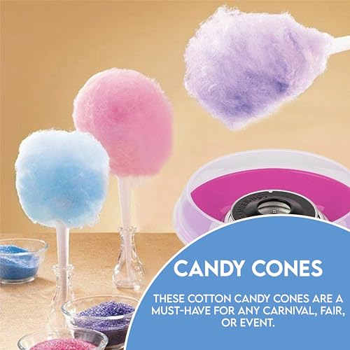 Plain Cotton Candy Cones - Package of 500ct