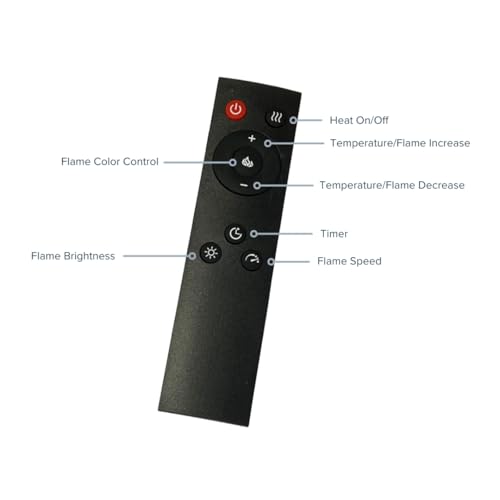 Modern Ember Uptown - Smart Home Electric Fireplace Insert + Trim, 28β Electric Heater Heats up to 1,000 sq. ft., Wall Fireplace Electric with Remote Control for Heat Settings and Flame Colors