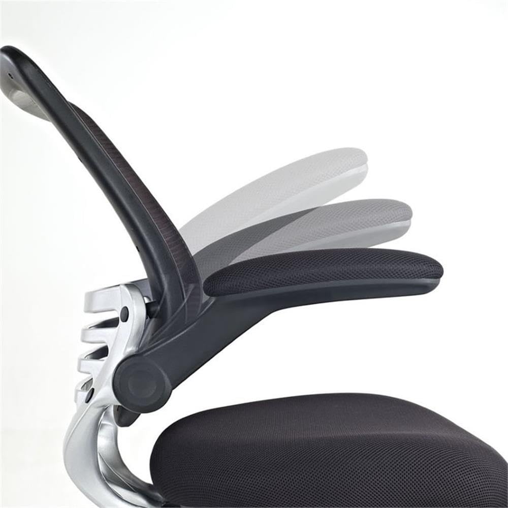 Pemberly Row Modern Style Mesh Fabric Office Chair in Black Finish