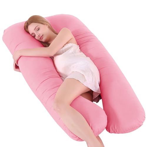 BOSONS U Shaped Pregnancy Pillow, Soft Support Pregnancy Pillows Full Body Maternity Pillow with Removable Cover, Sleeping Pillow for Pregnant Women and Side Sleepers.