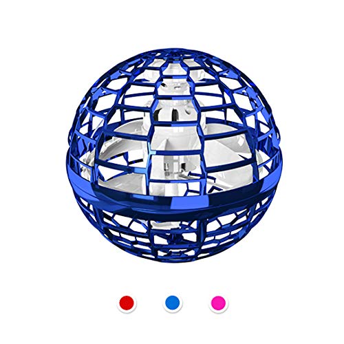 ZEOXUER Flying Ball Toys, 2023 Flying Orb Hover Ball, Cosmic Globe Boomerang, 360° Rotating Cool Fidget Spinner, Mini Drone Flyorb Toy with Built-in RGB Light Gift Safe for 6 7 8 9 10+Kids Adults
