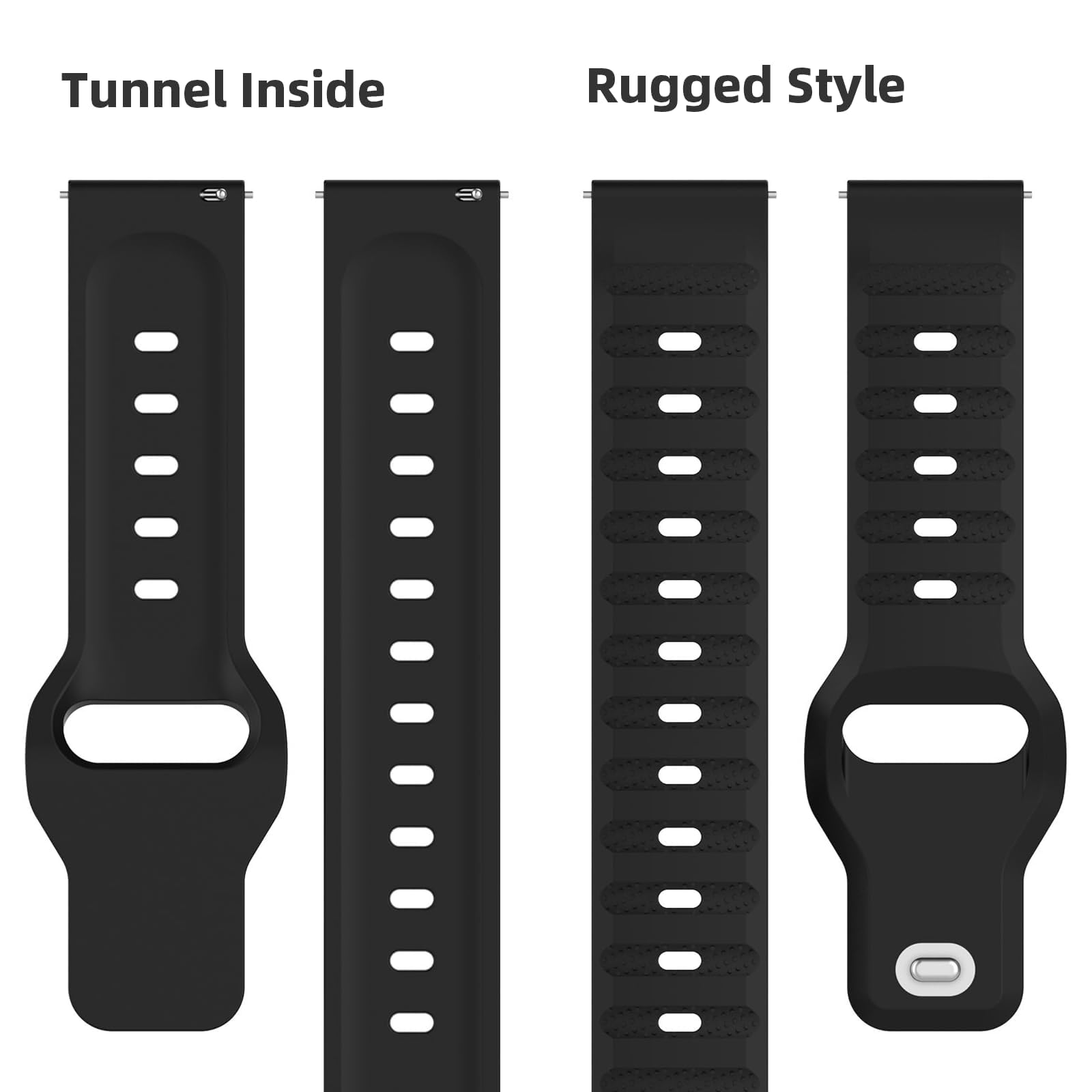 Rugged Bands Compatible with Samsung Galaxy Watch 5 Band 40mm 44mm, Galaxy Watch 5 Pro Band 45mm, 20mm Soft Silicone Sport Replacement Strap for Women Men, Lime