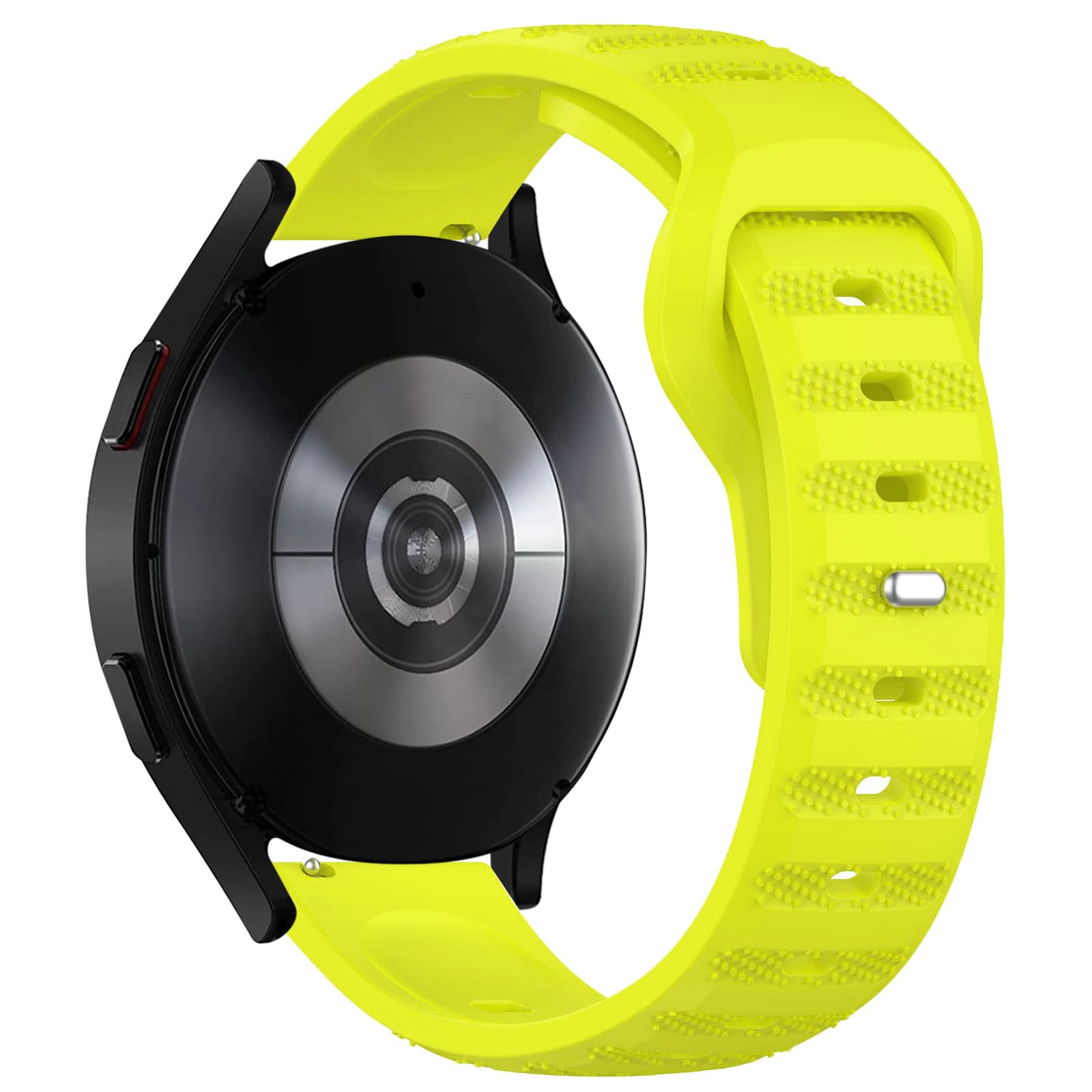Rugged Bands Compatible with Samsung Galaxy Watch 5 Band 40mm 44mm, Galaxy Watch 5 Pro Band 45mm, 20mm Soft Silicone Sport Replacement Strap for Women Men, Lime