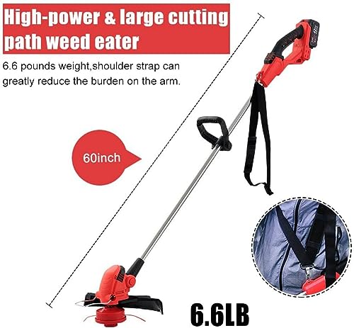 Weed Wacker Cordless Grass Trimmer Electric Weed Retractable, 12/24v Electric Cordless Garden Trimmer with Battery and Charger for Garden (1 Battery,12V)