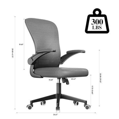 TJ HOMOFU Ergonomic Office Chair, Desk Chair,Home Office Swivel Task Chair with Adjustable Height, Lumbar Support and Backrest 90-120 Adjustable Computer Executive Desk Chair,Black