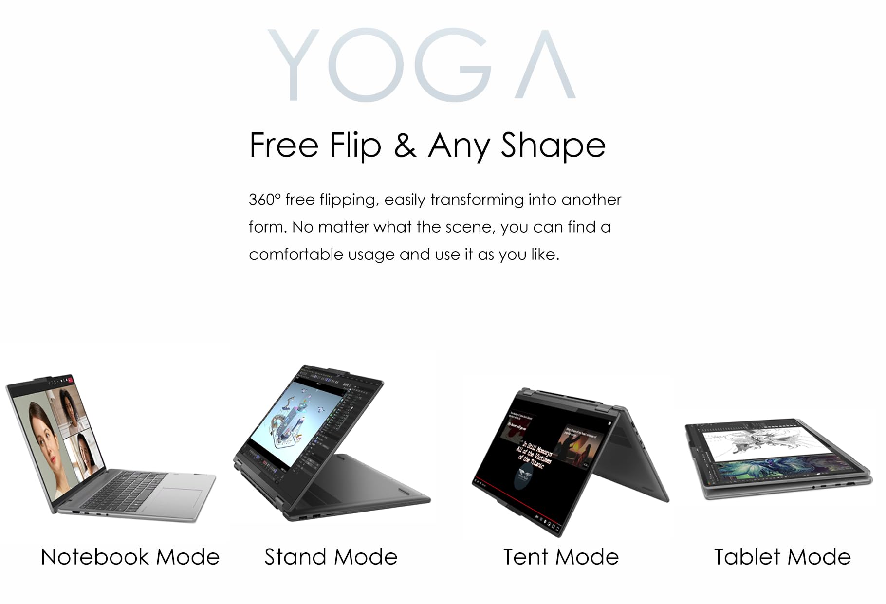 Lenovo Yoga 7i 2-in-1 14" 2.2K 16:10 300Nits Multitouch Slim Laptop - Intel Evo 10-Core i5-1335U - 2 x Thunderbolt 4 - Fingerprint Reader - Storm Grey Win11 Pro W/Cloth (8GB RAM | 512GB SSD)