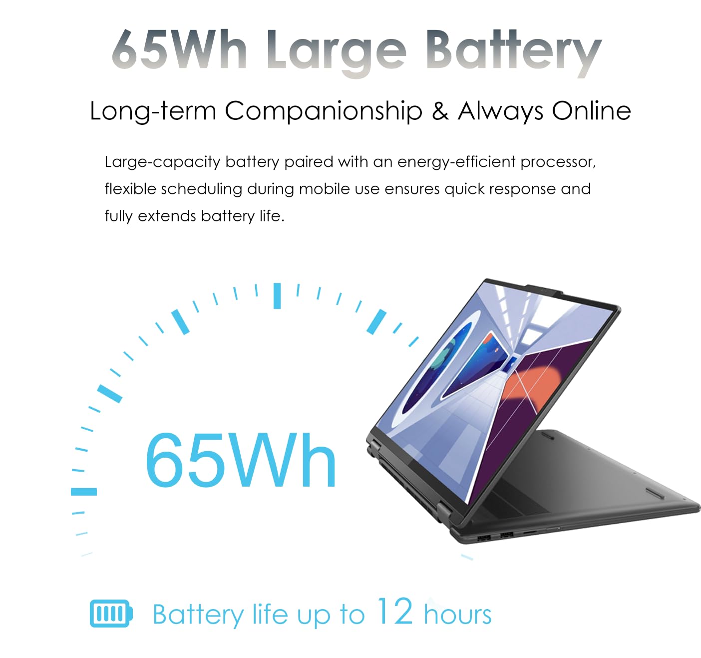 Lenovo Yoga 7i 2-in-1 14" 2.2K 16:10 300Nits Multitouch Slim Laptop - Intel Evo 10-Core i5-1335U - 2 x Thunderbolt 4 - Fingerprint Reader - Storm Grey Win11 Pro W/Cloth (8GB RAM | 512GB SSD)