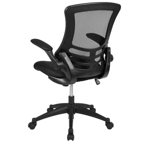 Pemberly Row Contemporary Mid-Back Mesh Office Chair in Black