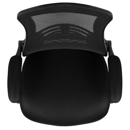 Pemberly Row Contemporary Mid-Back Mesh Office Chair in Black