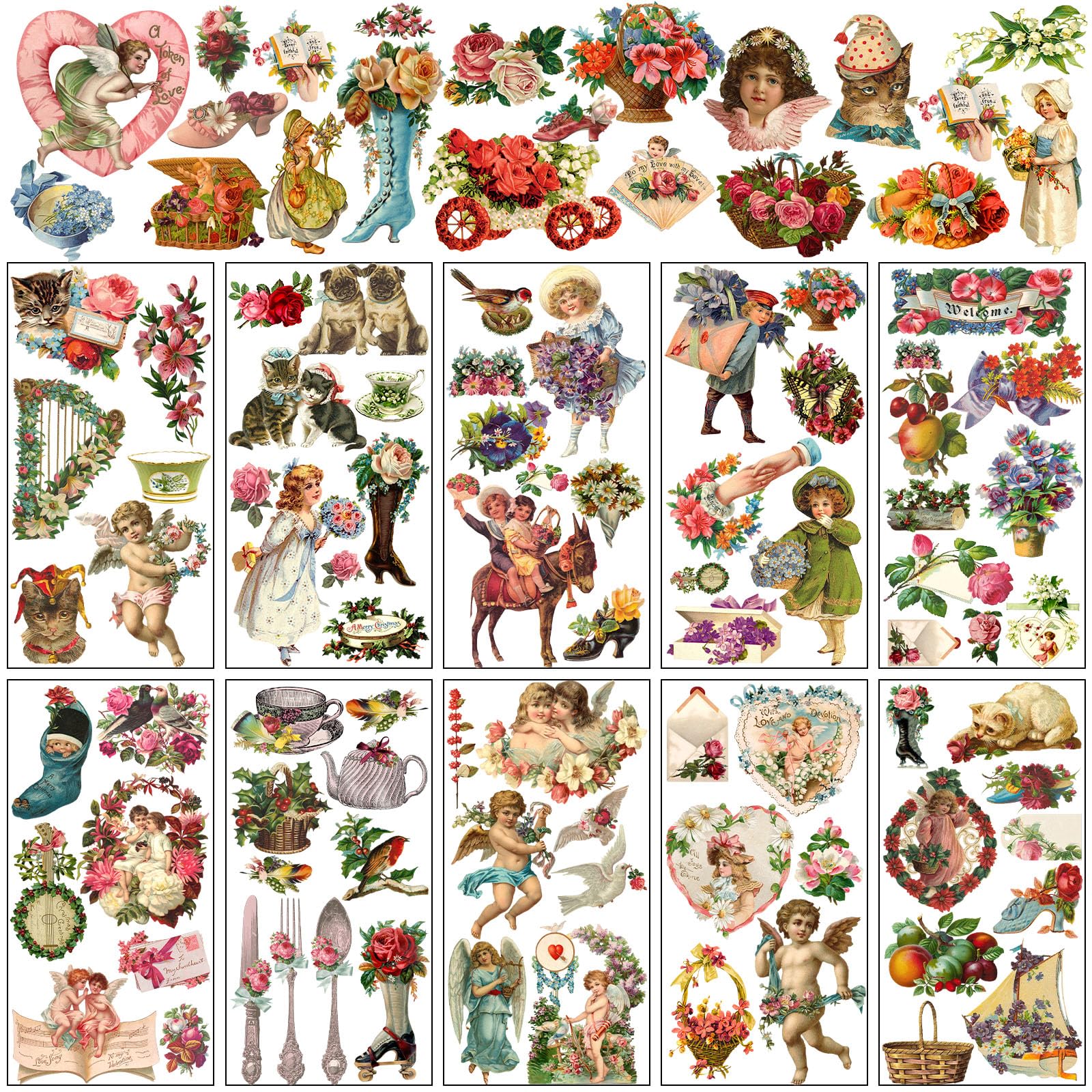 Rub On Transfers for Crafts,10Sheets Vintage Theme Rub On Transfers Rub On Transfers for Crafting Clearance Transfers for Crafts Rub Rub On Transfers for Wood Rub On Furniture Transfer Rub On Transfer