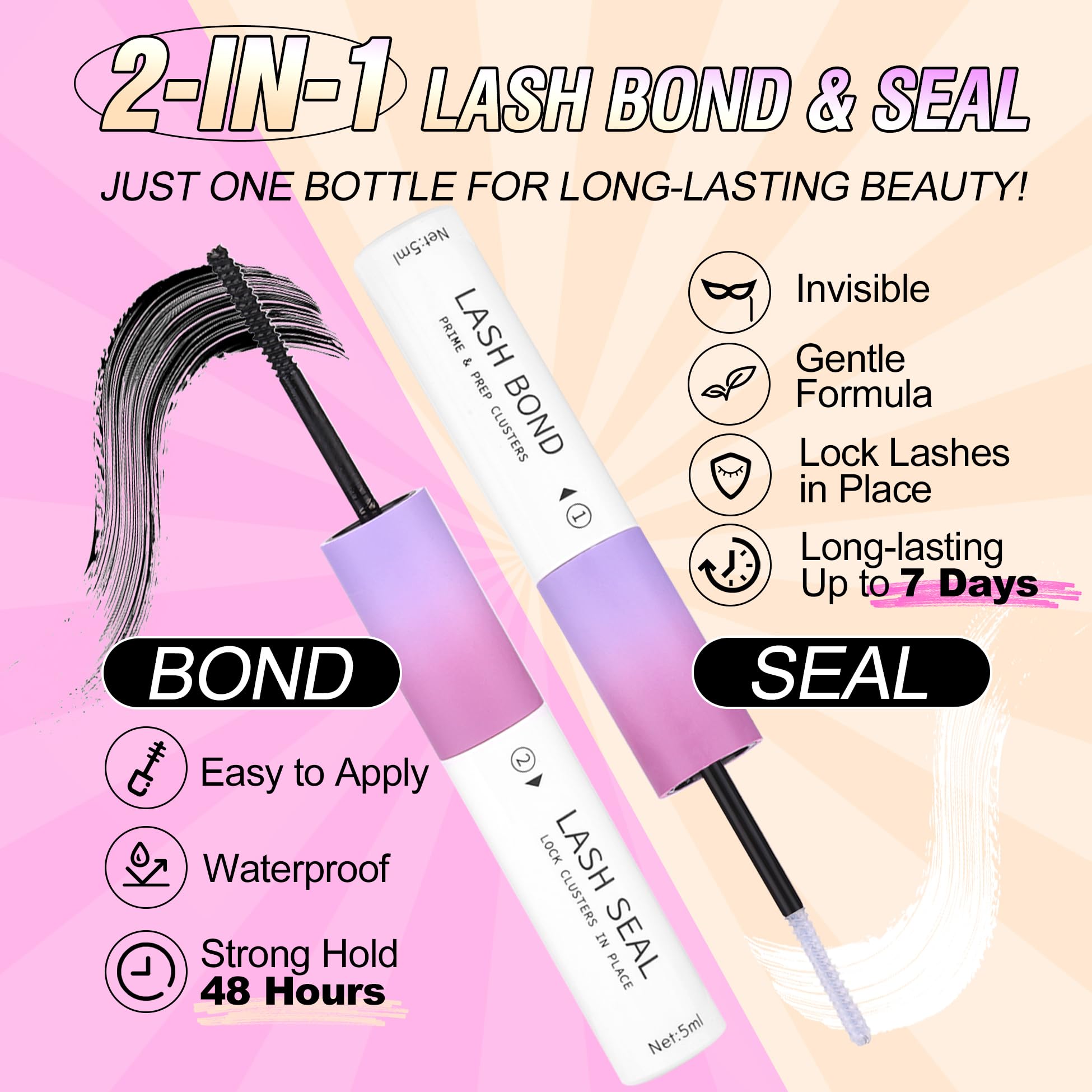 ALICE Lash Extension Kit 140PCS Individual Lashes Kit Fluffy Wispy Lash Clusters DIY Eyelash Extensions with Lash Bond and Seal Strong Hold 10-16MM