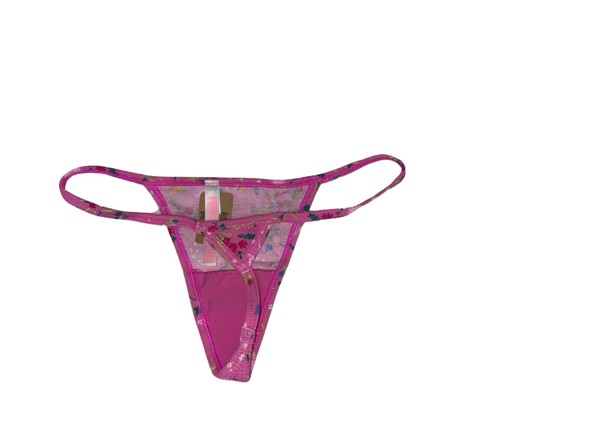 Victoria's Secret Pink Cotton V-String Panty/Underwear Multicolor New (US, Alpha, Large, Regular, Regular, Multicolor/Pink)