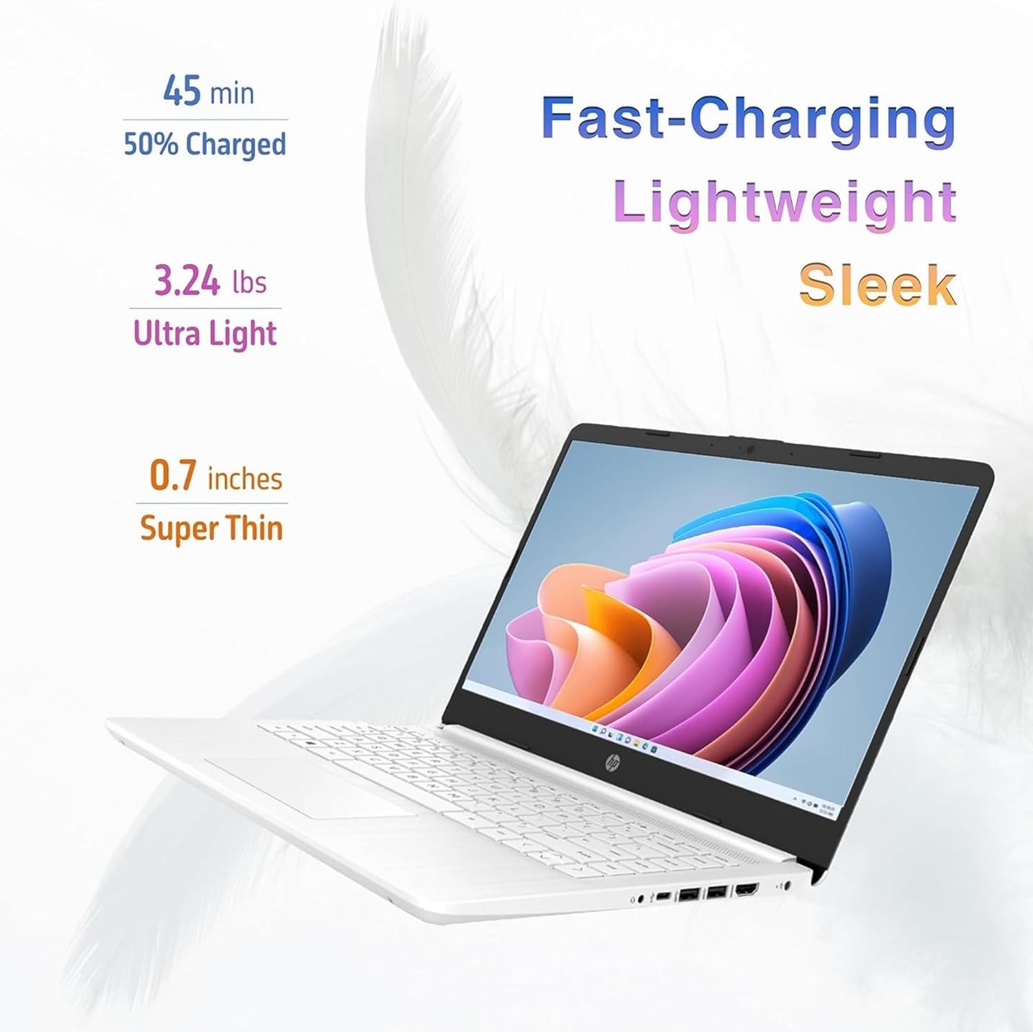 HP 14inch Laptop Windows 11-32GB RAM - 192GB Storage - Quad-core Intel Celeron N4120 - USB C - SD Card Reader - Long Battery Life - Fast Charge - Wireless WiFi 5 - HDMI - School Laptop -Microsoft365